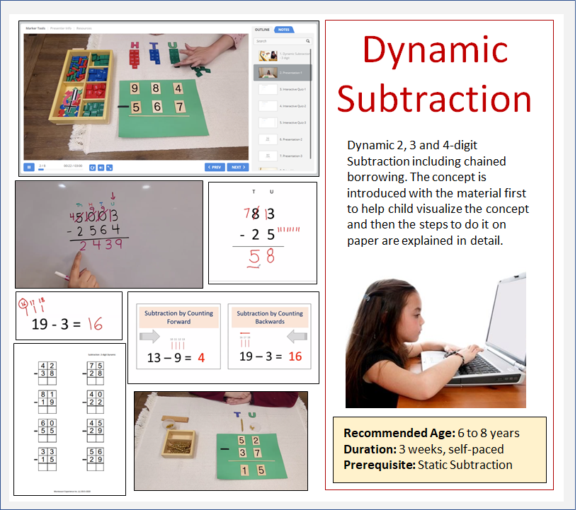 Montessori Math: Dynamic Subtraction – Montessori Experience