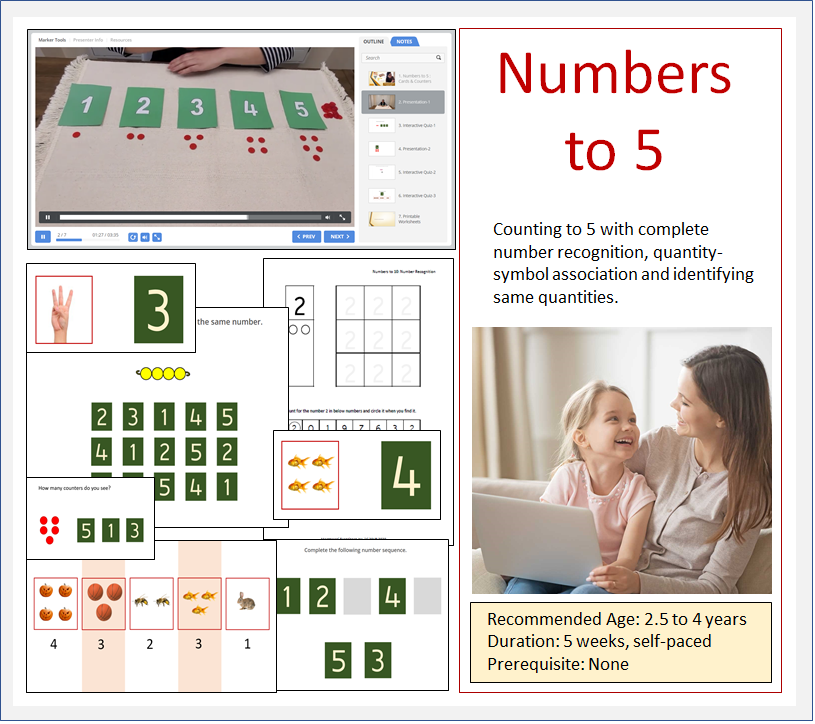 Montessori Math: Numbers to 5 – Montessori Experience