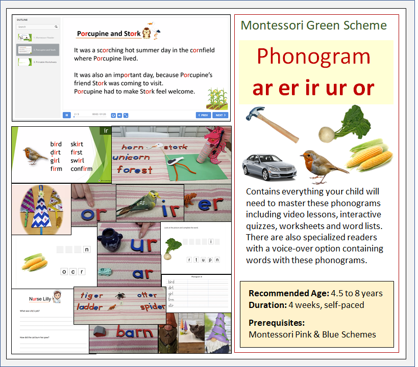Montessori Math: Phonogram ar er ir ur or – Montessori Experience