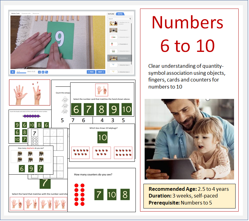 Numbers 6 to 10 – Montessori Experience