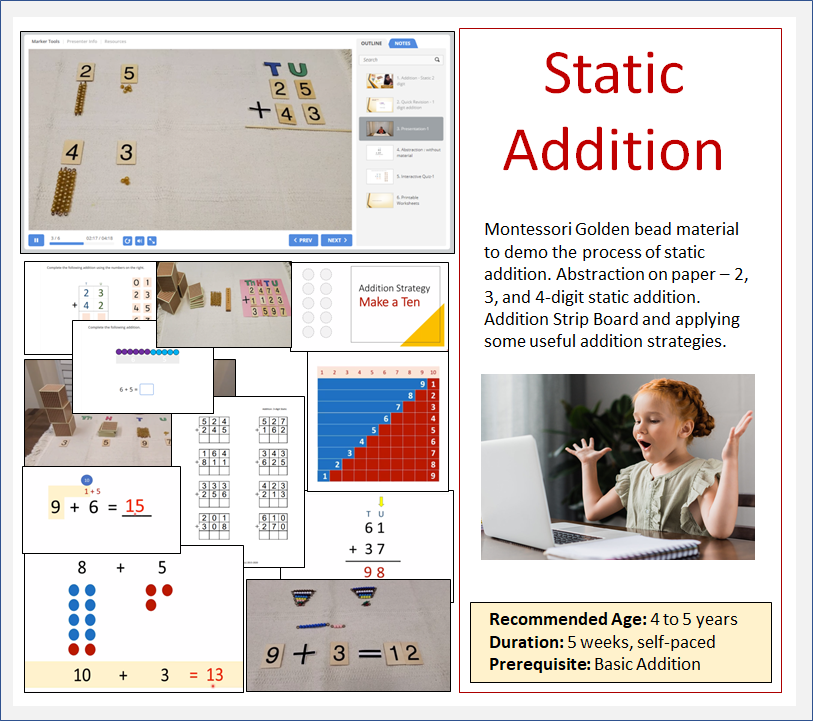 Montessori Math: Static Addition – Montessori Experience